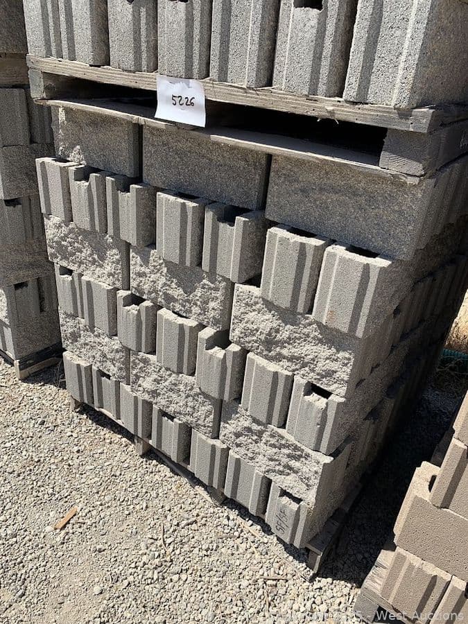 (2) Pallets of 6x8x16 T/G Split Face Both Sides Fence Block Gray | West ...